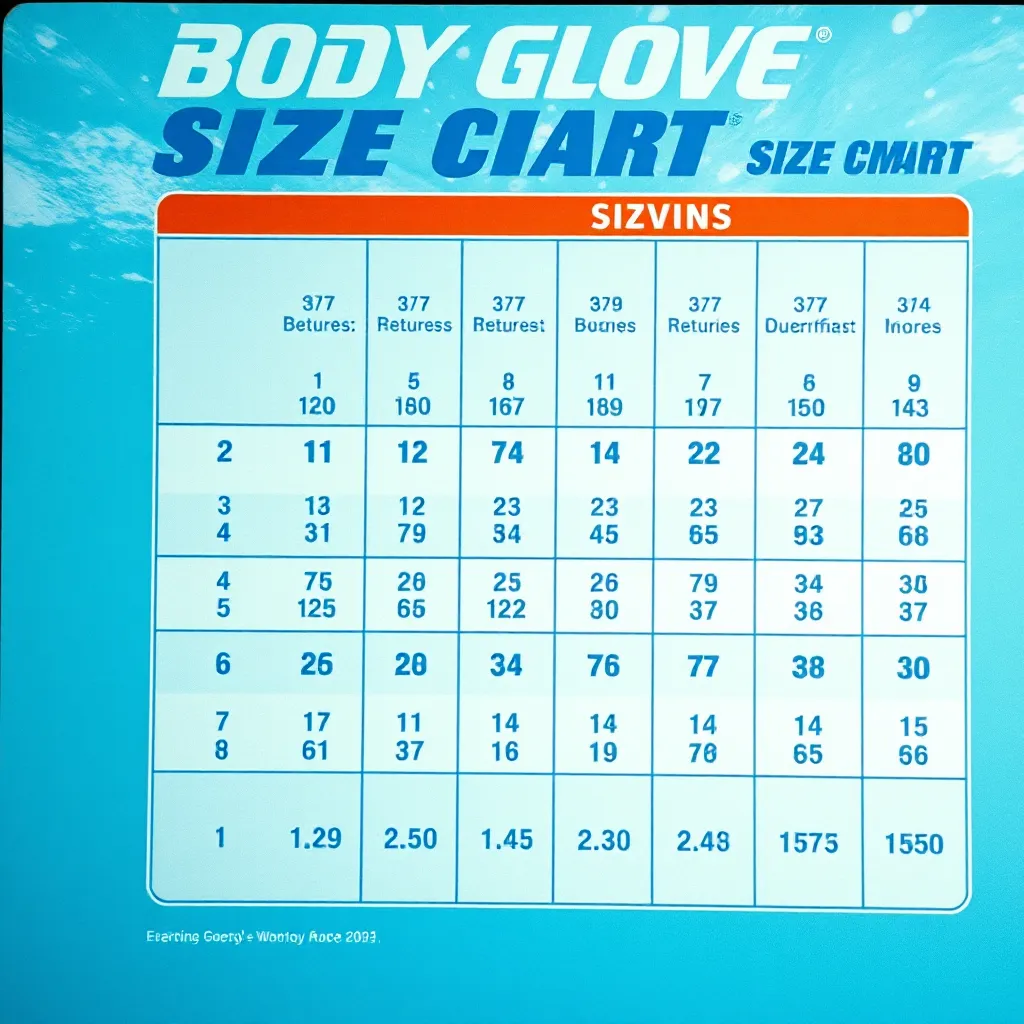 Body Glove Size Chart: Essential Guide for Watersports
