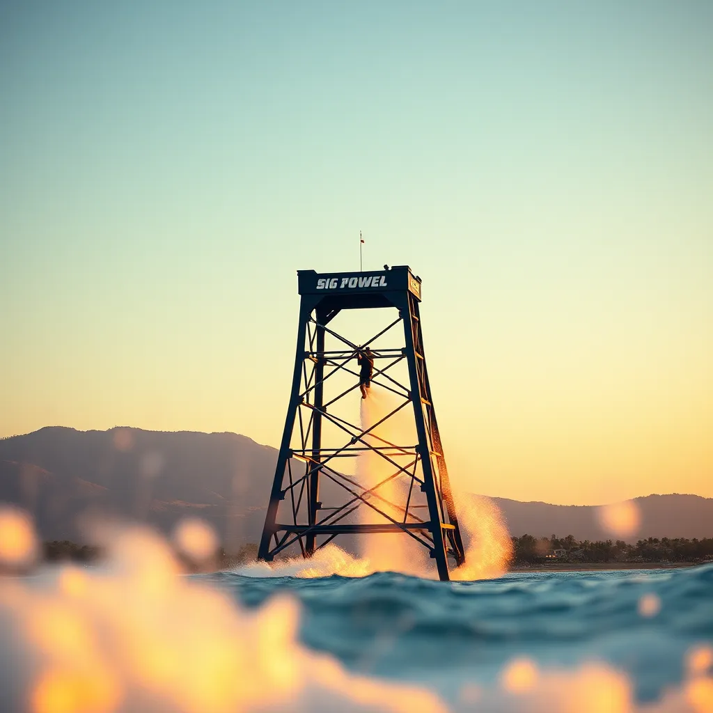 Dynamics and Innovations of Big Air Towers in Watersports