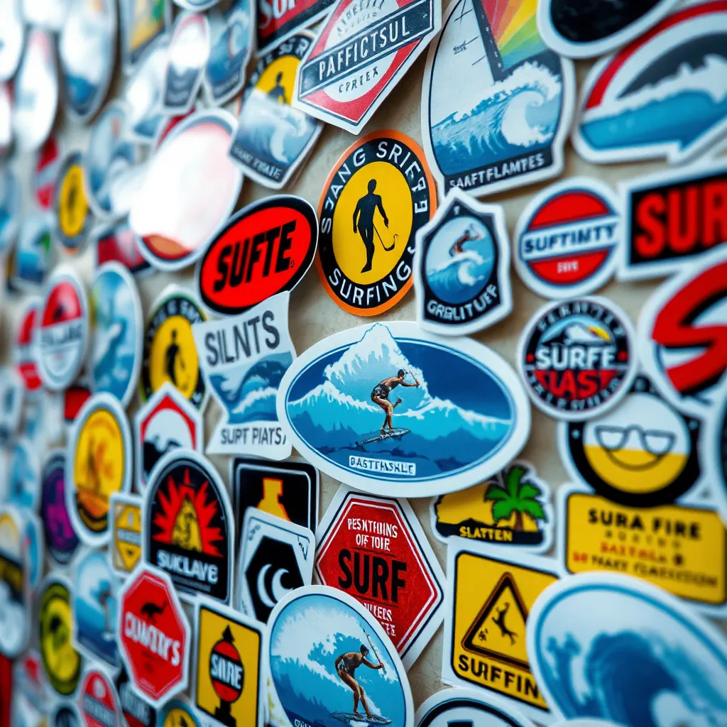 The Role of Surfing Brand Stickers in Watersport Culture